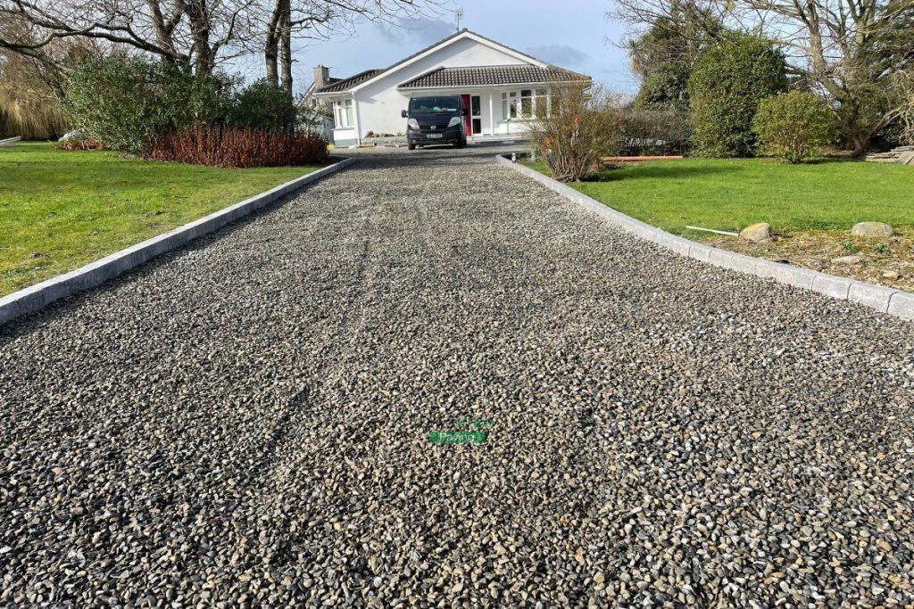 Driveway with Charcoal Corrib Paving and Granite Border in Castleknock ...